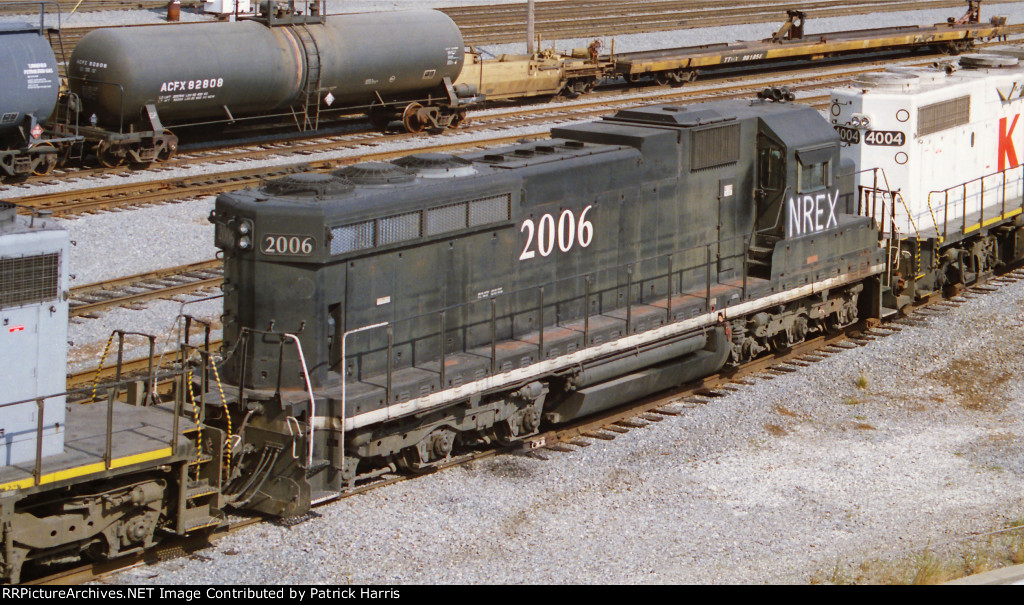 NREX 2006 X-IC XX-UP 426B SD20 rebuilt from SD24B and KCS 4004 GP38-2 in the NS Oliver Yard ...